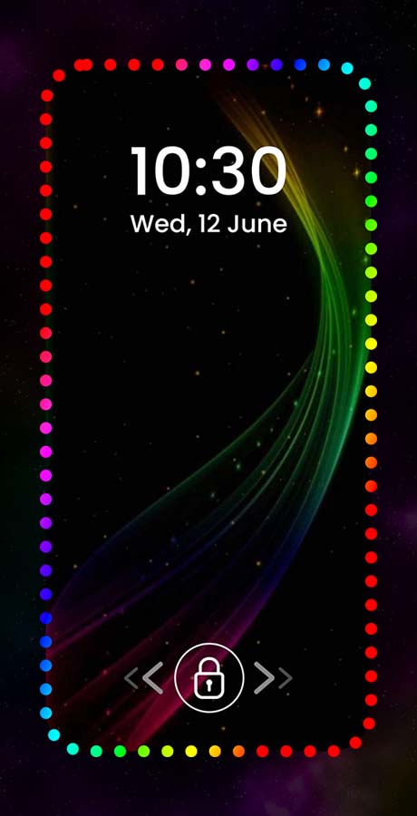 Edge Light Border - Always on display AOD - LED Borderlight - Color live wallpapers by ieSoftInfo